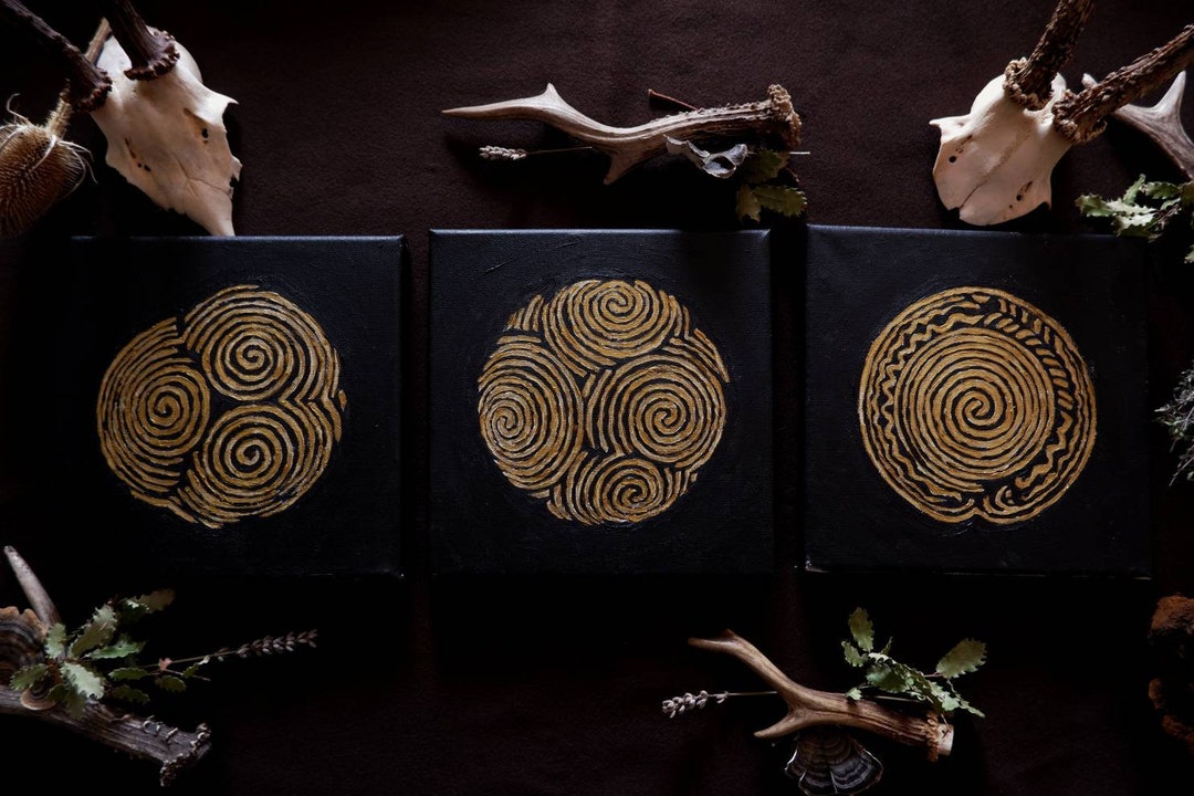 Neolithic Petrospheres - Triptic Wall Art - Etsy