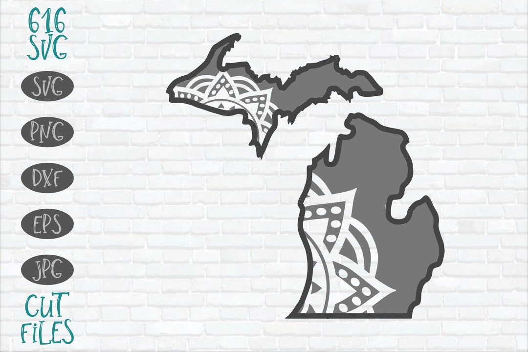 Michigan Mandala State of Michigan Mandala SVG - Etsy