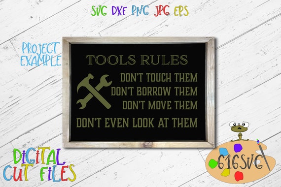 Tools Rules SVG DXF PNG Ai and More Garage Sign Fathers | Etsy