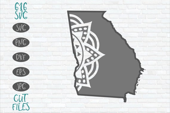 Georgia Mandala State of Georgia Mandala SVG - Etsy