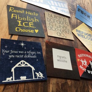 Immigration Sticker Pack Chinga La Migra, Migrants Refugees Welcome ...