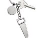 Personalized Silver Saw Key Chain With Engraved Tag Groomsmen Gift for ...