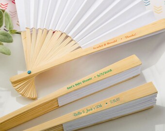 Personalized Hand Fans - Etsy
