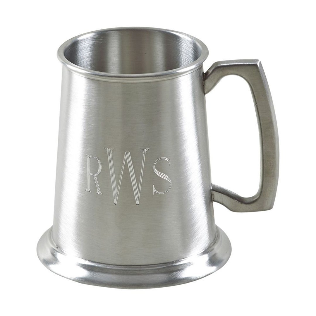 Personalized Pewter Tankard Mug With Matte Finish & Glass Bottom 16 ...