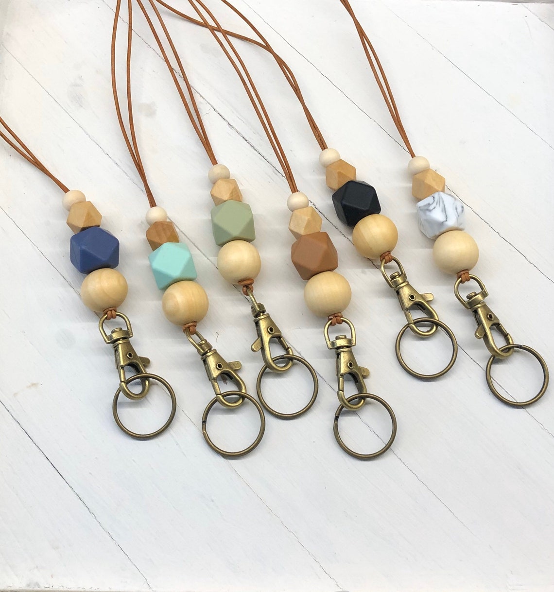 Lanyard Id Badge Lanyard Teacher Lanyard Geometric Leather - Etsy Canada