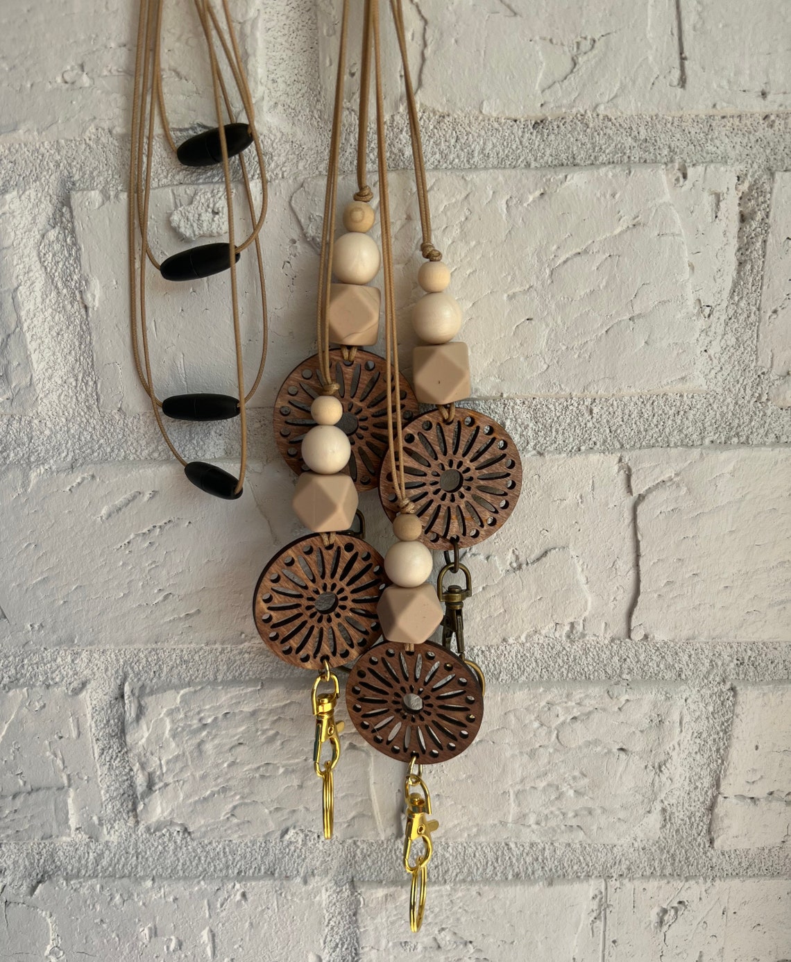 Earth Tones Lanyard Teacher Gift Boho Teacher Lanyard - Etsy