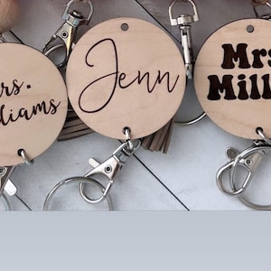 Personalized Wood Name Tag With Hardware, Add on to a Lanyard - Etsy