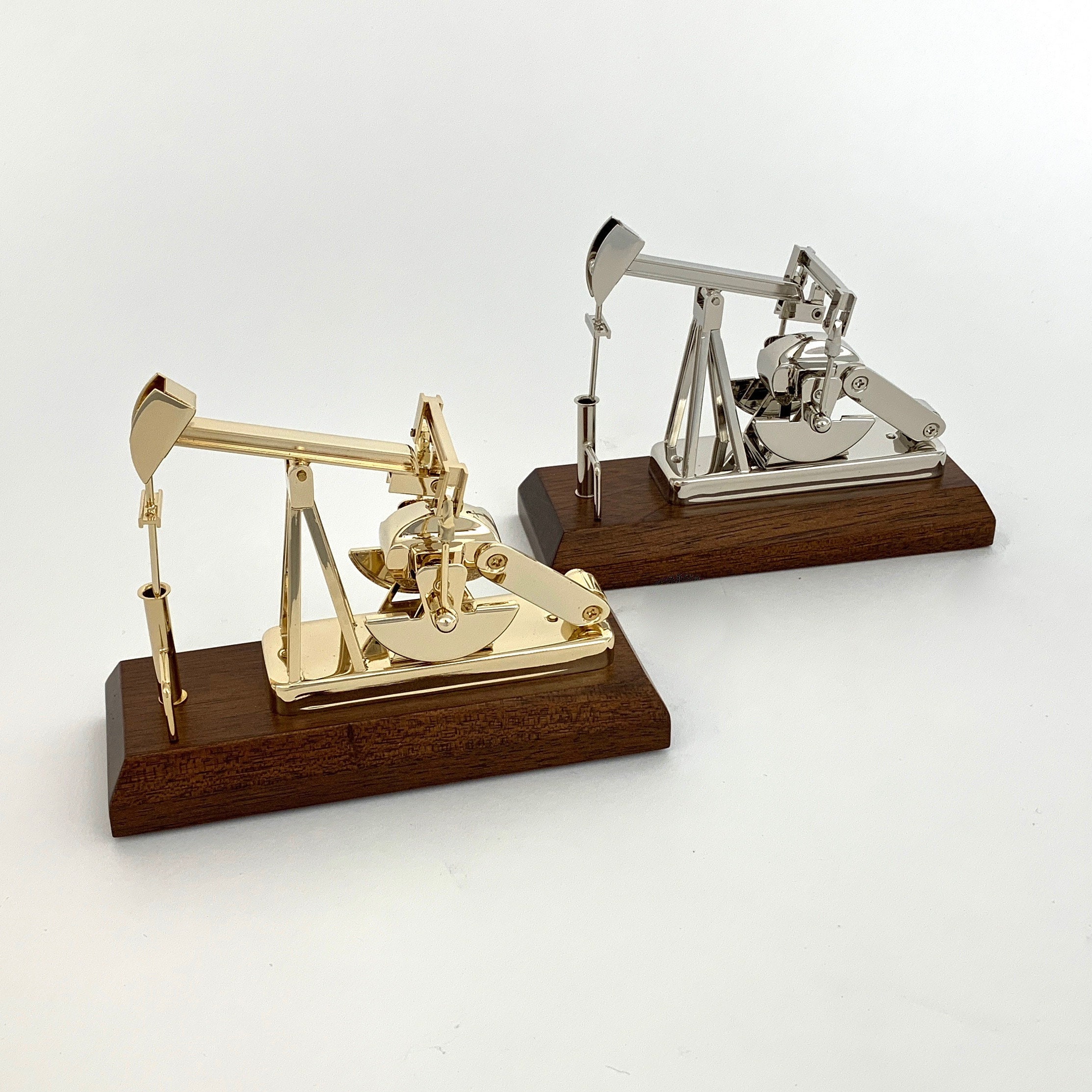 Oilfield Gifts Oil Well Pump Jack Model Gold or Chrome Office ...