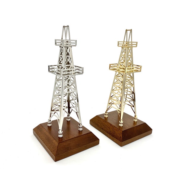 Wooden Oil Derrick Model