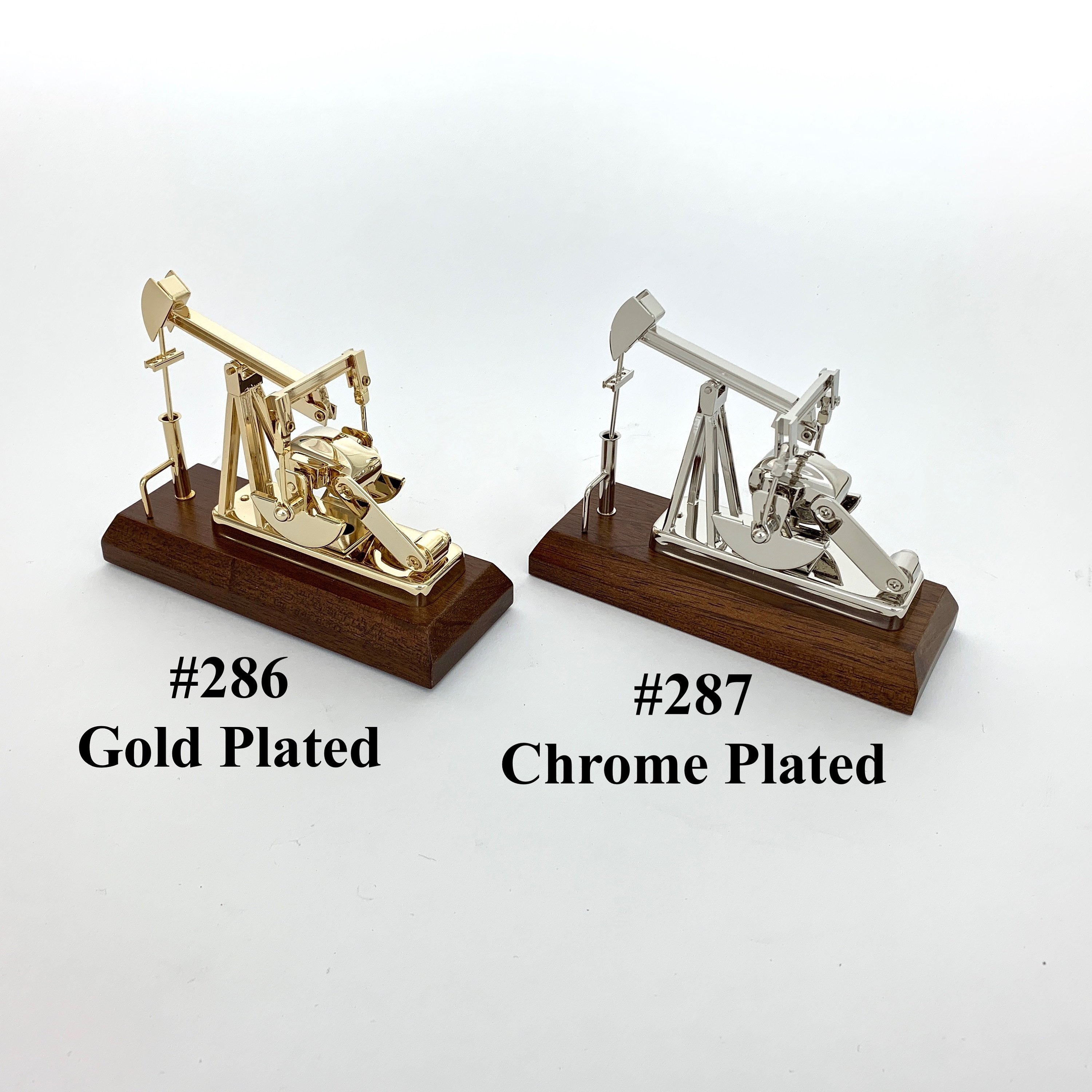 Oilfield Gifts Oil Well Pump Jack Model Gold or Chrome Office ...