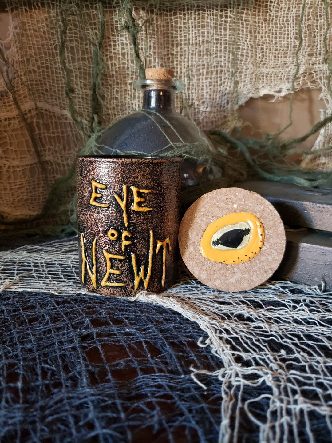 Eye of Newt - Creepy Halloween Bottle - Witch Decor - Spells and Brews ...