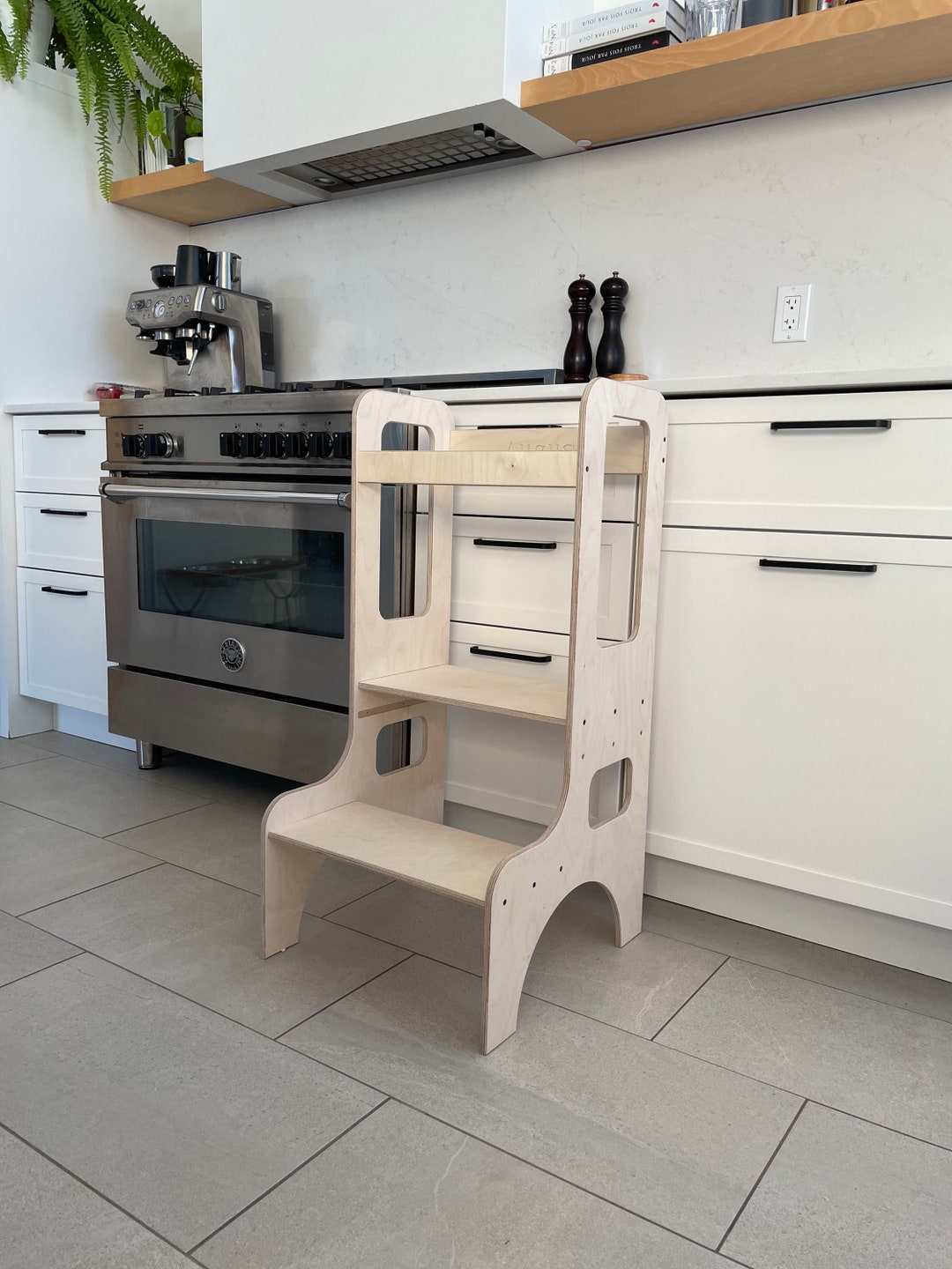 Montessori Unvarnished Wooden Kitchen Helper for Two Children - Etsy Canada