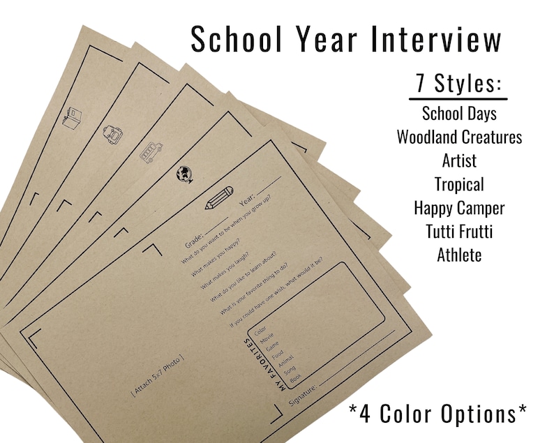 School Year Interview - Etsy