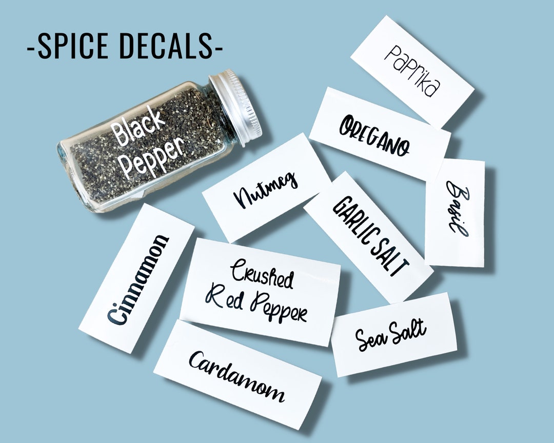 Vinyl Spice Decals - Etsy