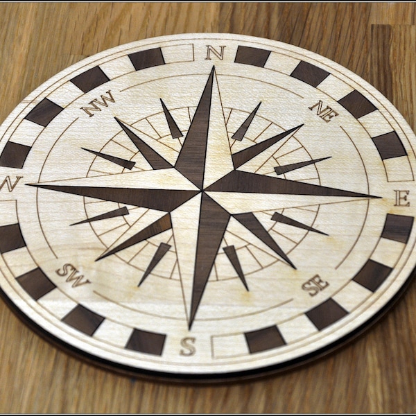 Wooden Compass - Etsy