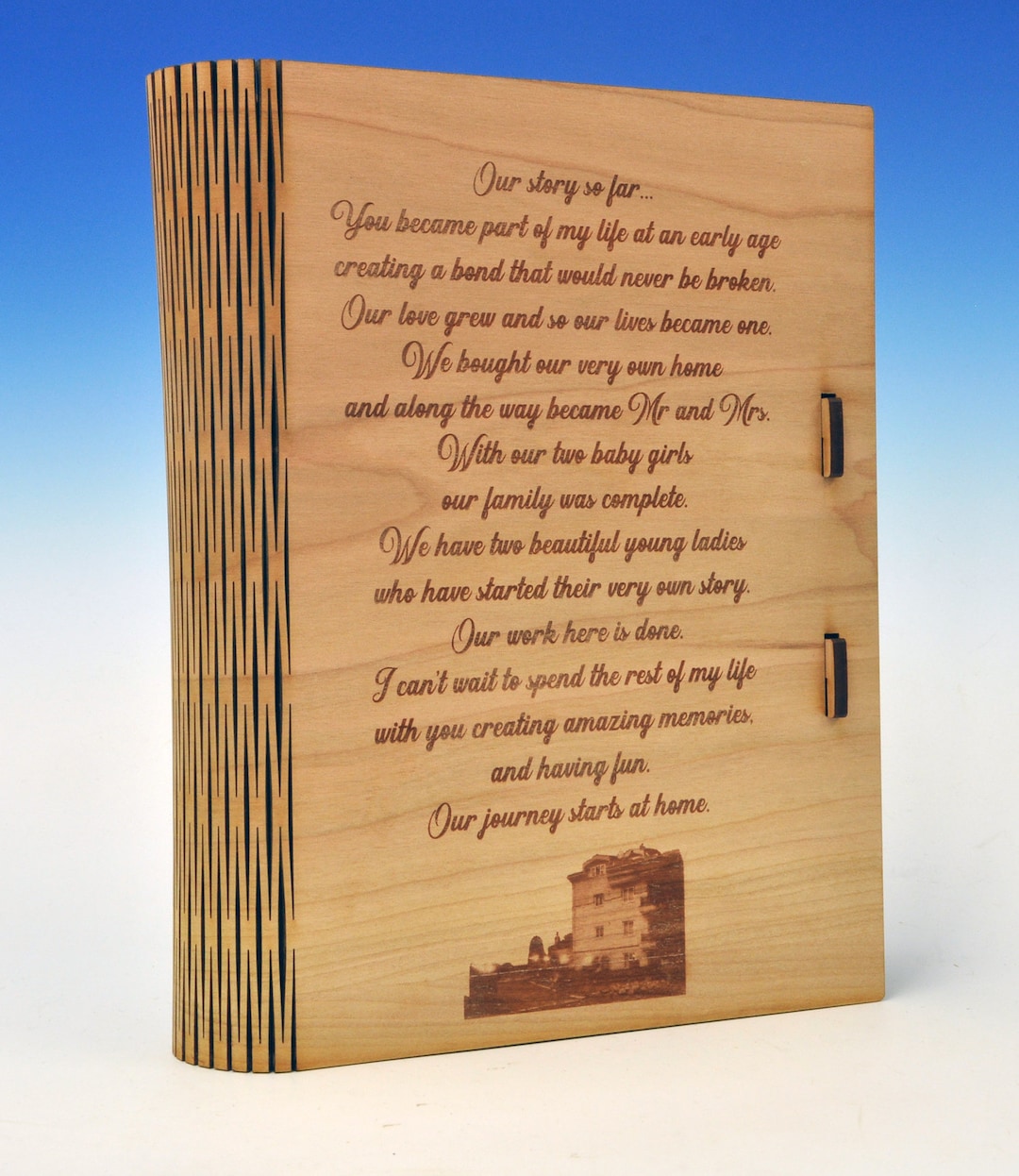 Wooden Book Box Personalised Gift Perfect Gift Weddings, Birthdays ...