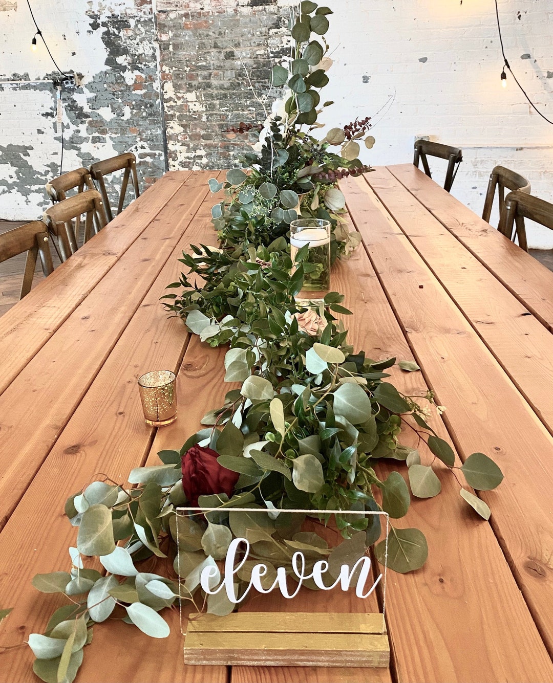 Rustic Wedding Plexiglass Table Numbers Wooden Stand Table - Etsy