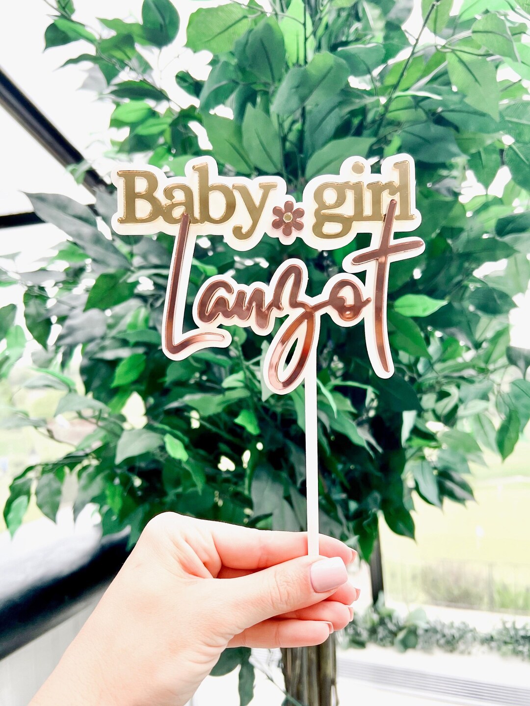 Laser Cut Baby Name Cake Topper Baby Shower Cake Topper Newborn ...