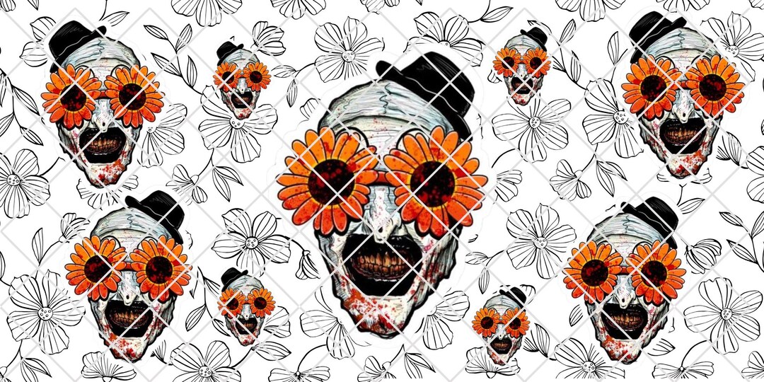 Art the Clown PNG, Terrifier, Glass Can Wrap, Sublimation, Terrifier ...