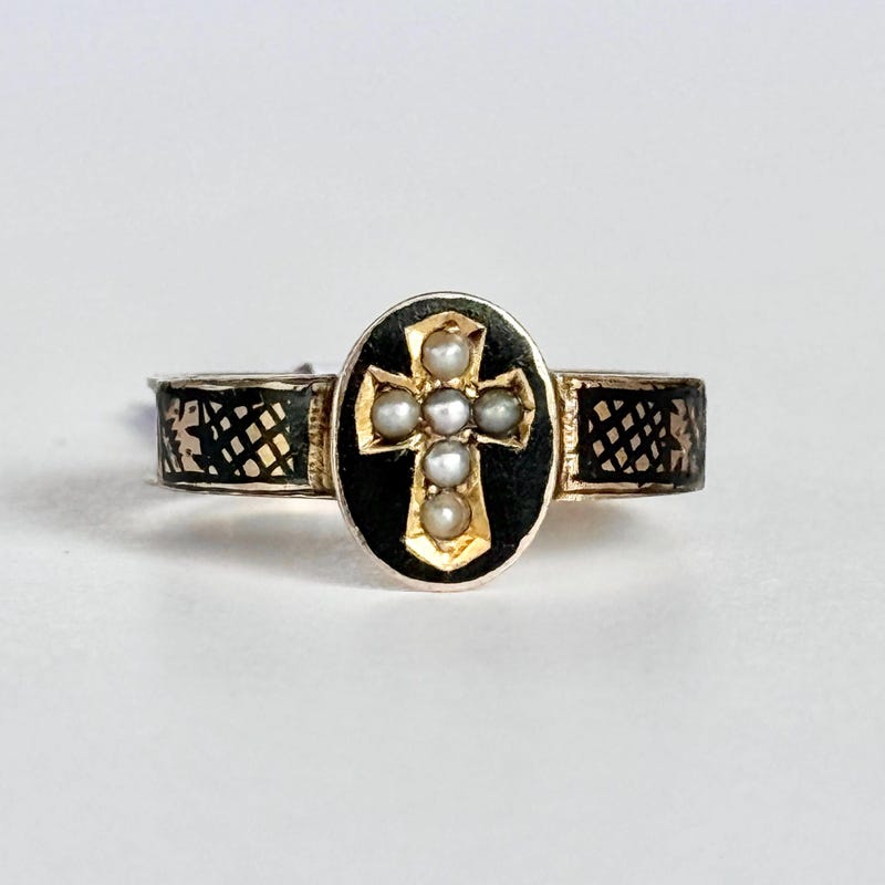 Mourning Antique Ring - Etsy UK