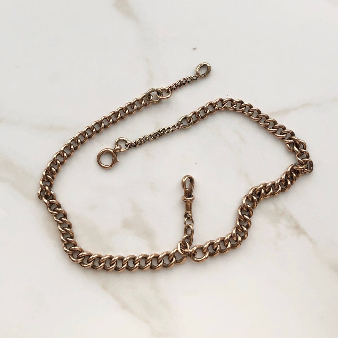 Antique 9 Carat Rose Gold Chain - Etsy