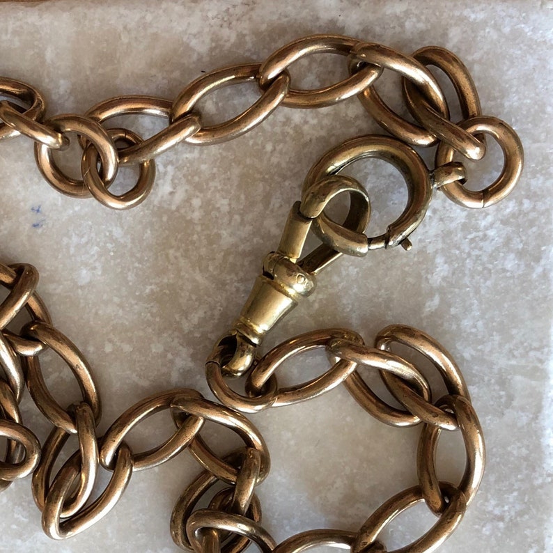 Victorian Rolled Gold Albert Chain Necklace - Etsy