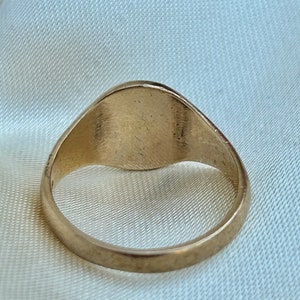 Chunky Vintage 9ct Gold Signet Ring - Etsy