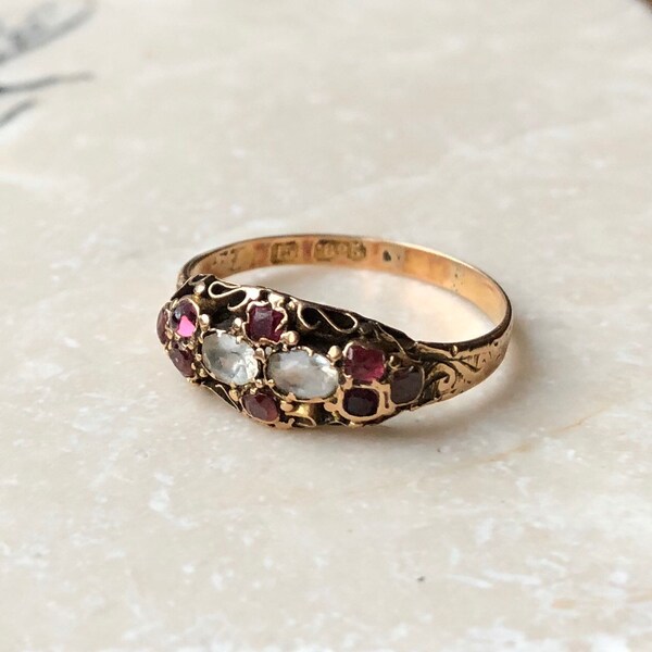 Antique Garnet Ring - Etsy