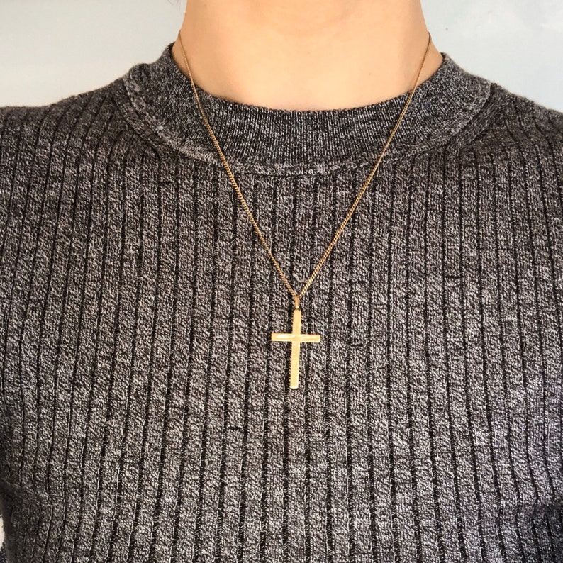 9ct Gold Cross & Chain | Etsy
