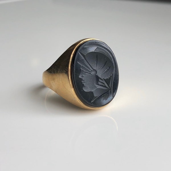 Onyx Signet Ring - Etsy
