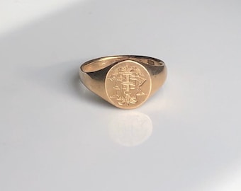 Vintage Signet Class Ring - Etsy
