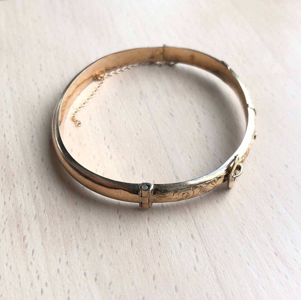Antique 9 Carat Gold Bangle - Etsy