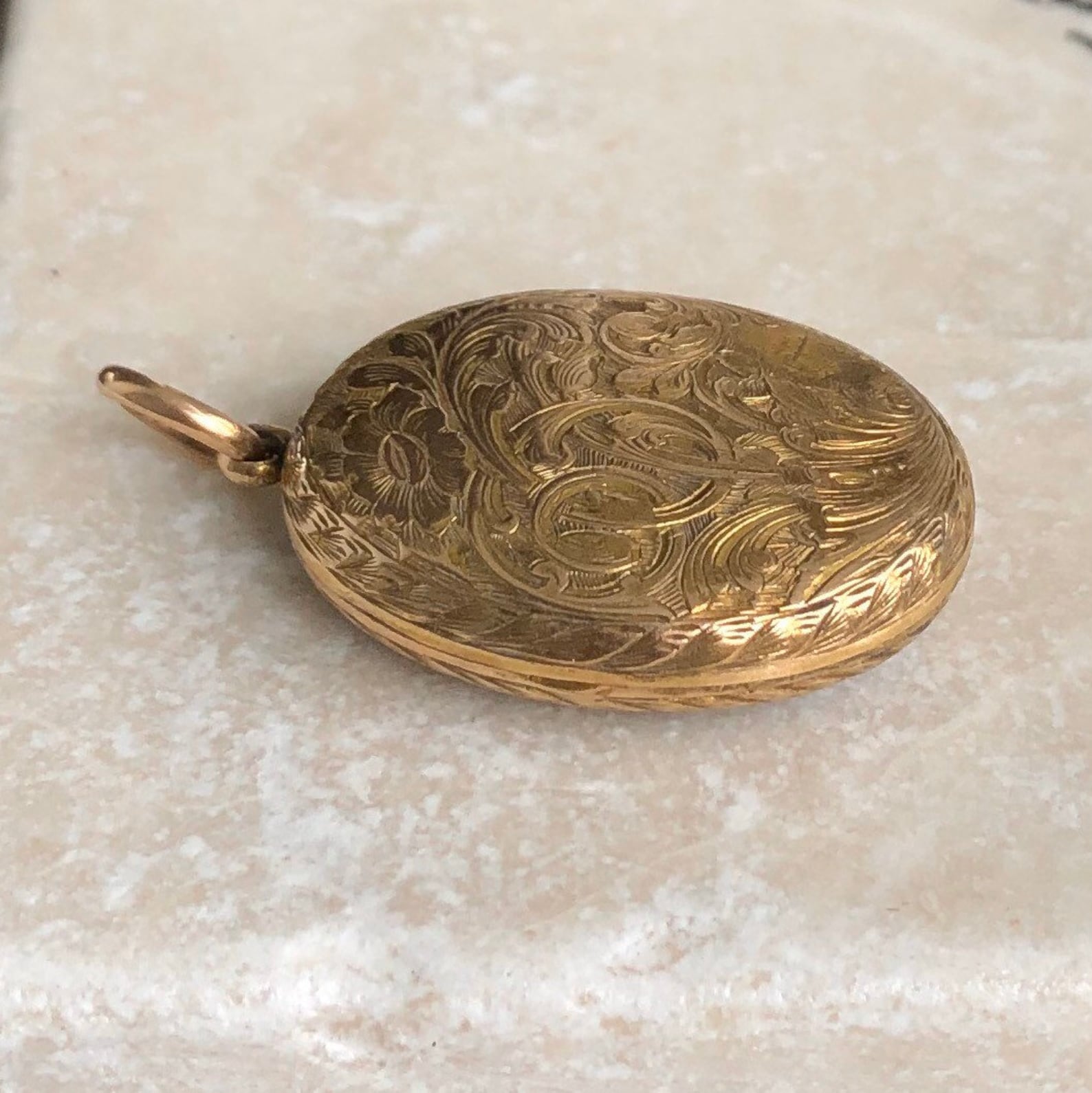 Vintage 9 Carat Gold Memorial Locket - Etsy