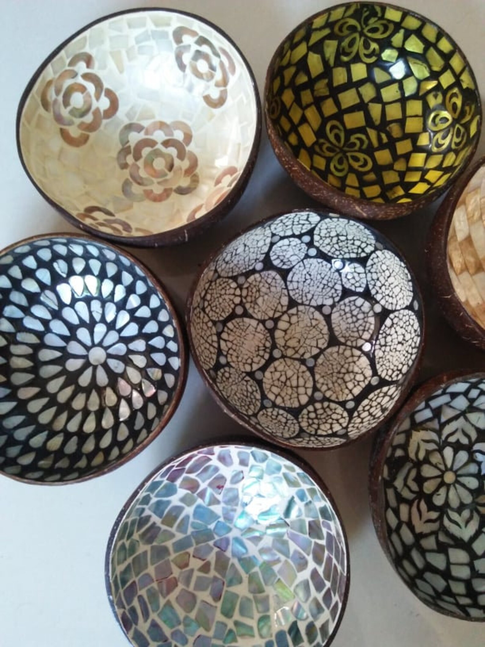 Blue Coconut Shell Bowl / Coconut Shell Bowl / Coconut Shell - Etsy