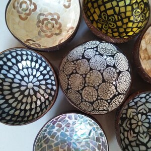 Blue Coconut Shell Bowl / Coconut Shell Bowl / Coconut Shell - Etsy