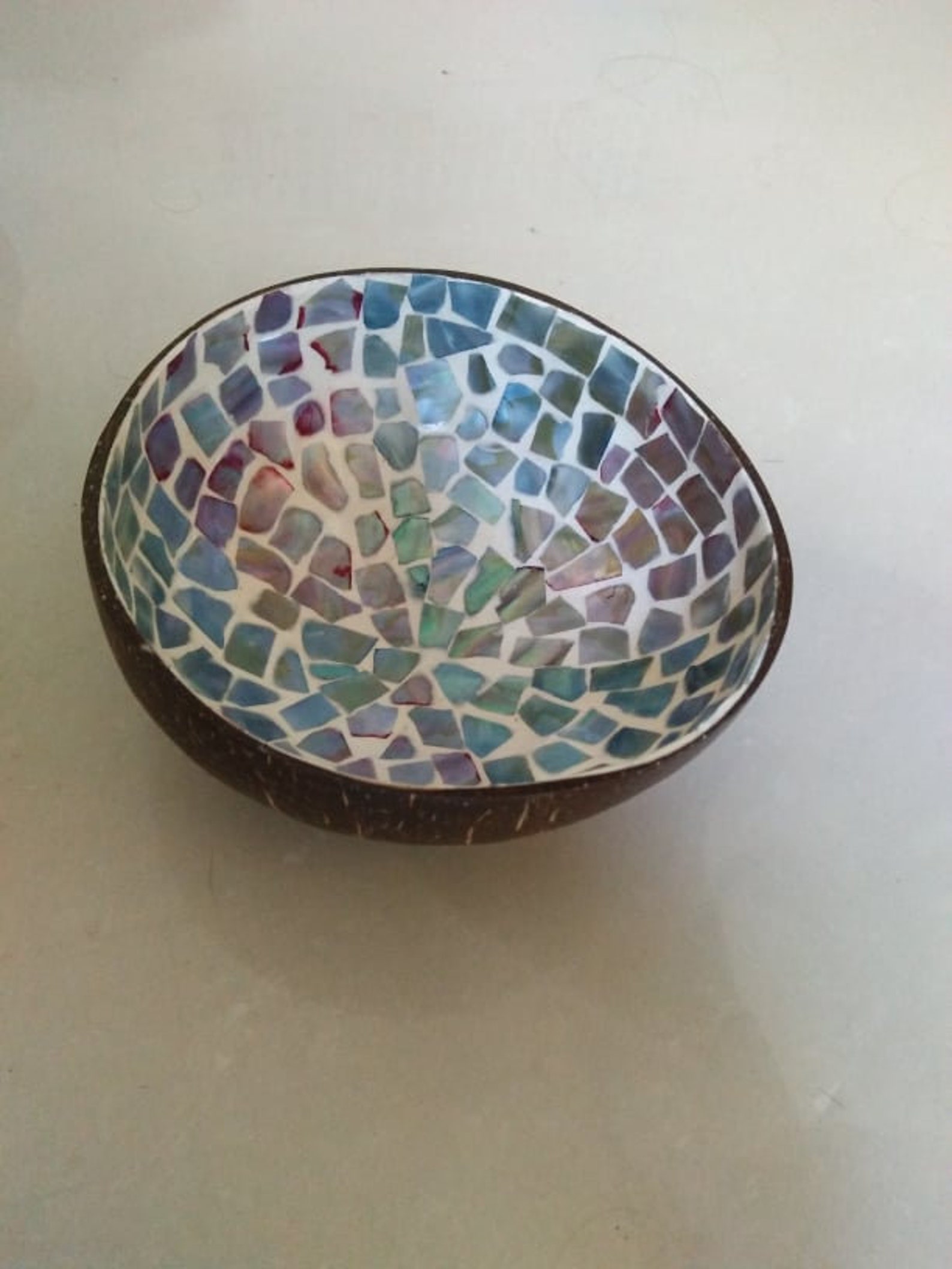 Blue Coconut Shell Bowl / Coconut Shell Bowl / Coconut Shell - Etsy