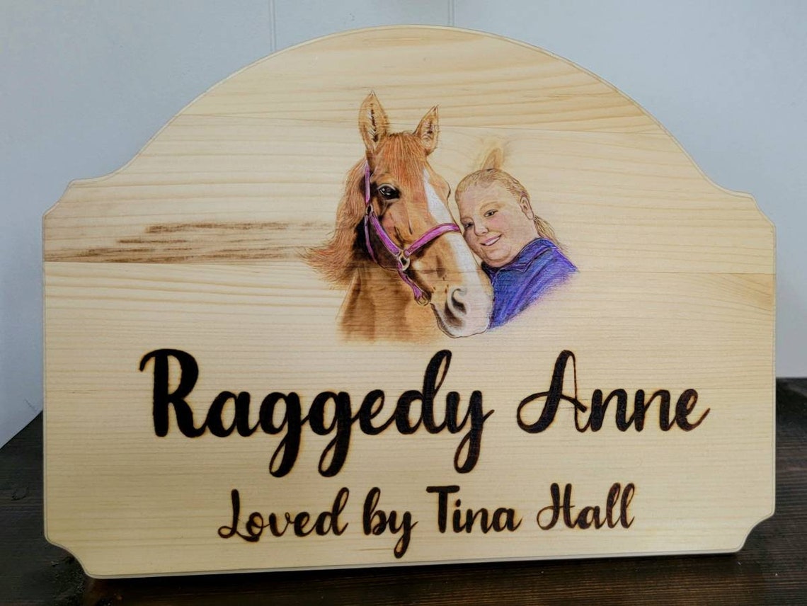Custom Horse Stall Plate, Horse Name Sign, Horse Stall Sign, Wood ...