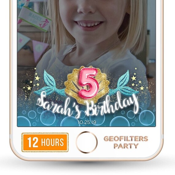 snapchat filter 1st birthday,First Birthday Geofilter,mermaid balloon ...