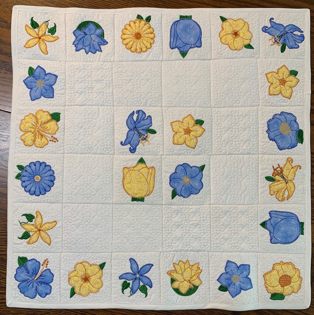 Flower Applique Quilt Blocks - Etsy