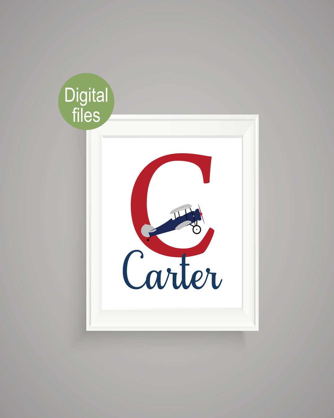 Airplane Name Wall Decor Digital Files Digital Download Airplane ...