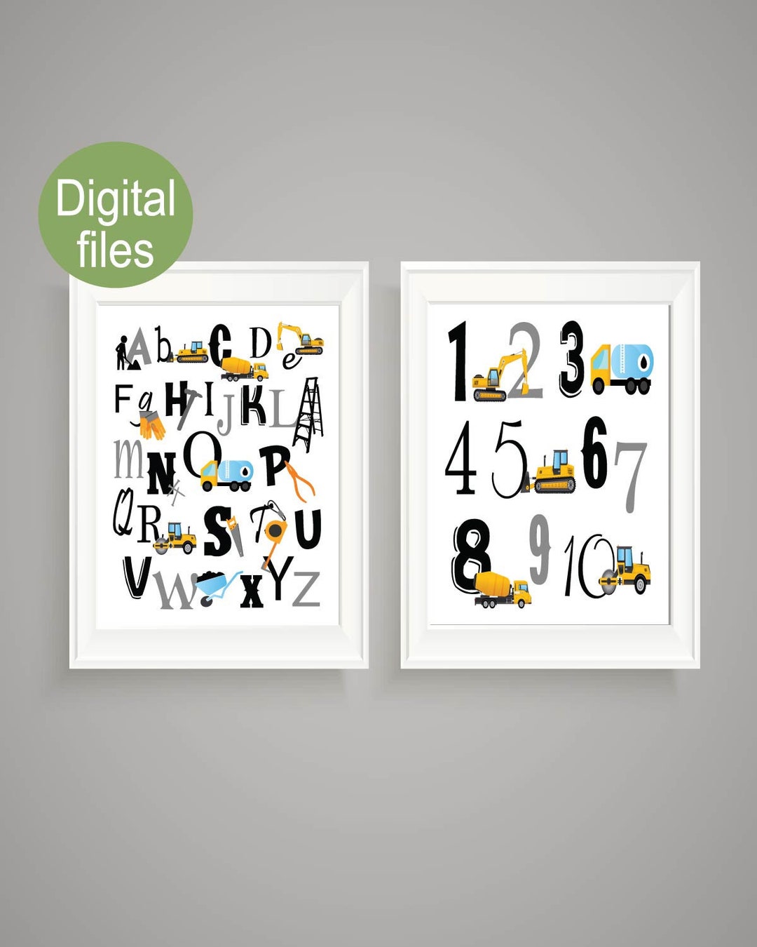 Construction Wall Decor Nursery Construction Nursery Baby Boy Nursery ...