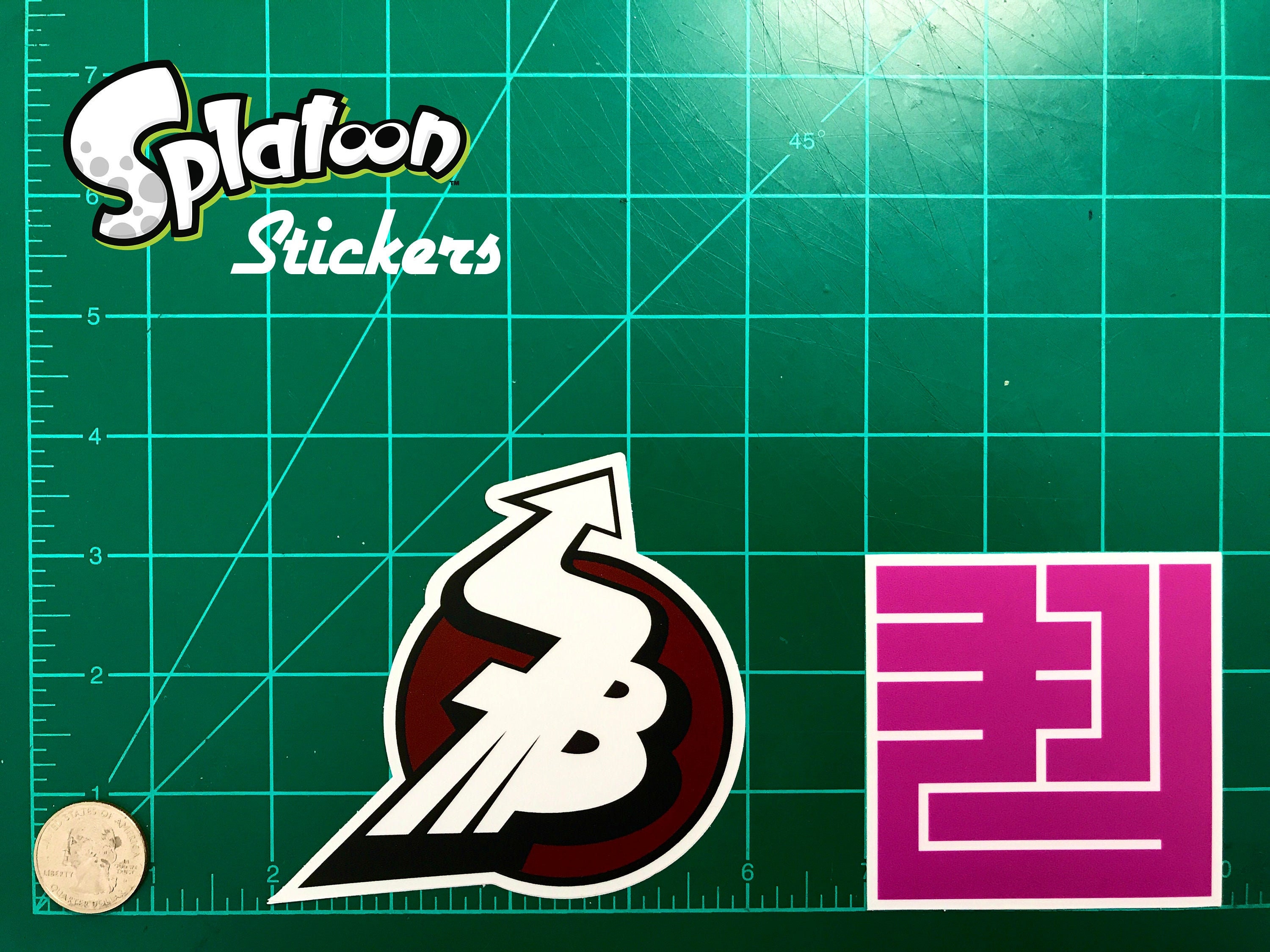 Splatoon Stickers largemedium Set of 2 - Etsy