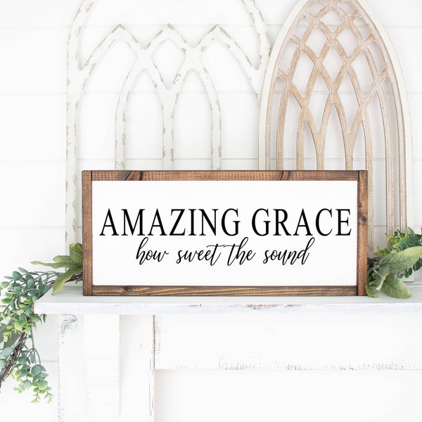 Amazing Grace Wood Sign - Etsy