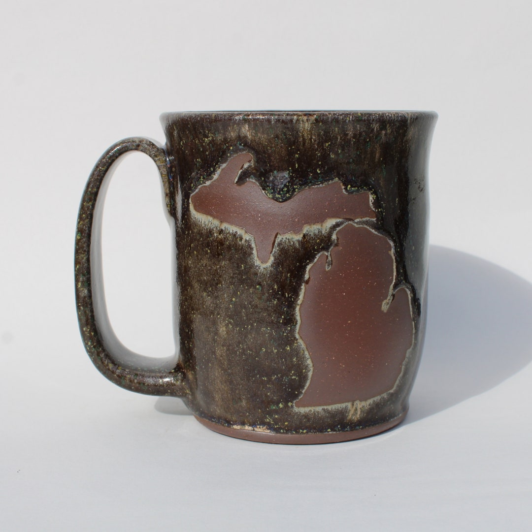 16oz Enchanted Forest Ceramic Michigan Mug - Etsy