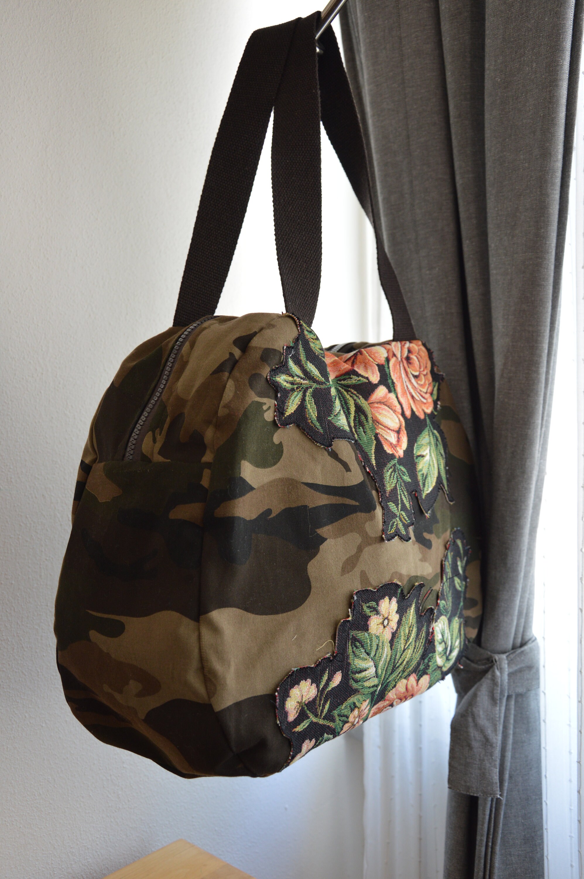 Handmade Top Case Bag in Camouflage Fabric With Gobelin Fabric ...