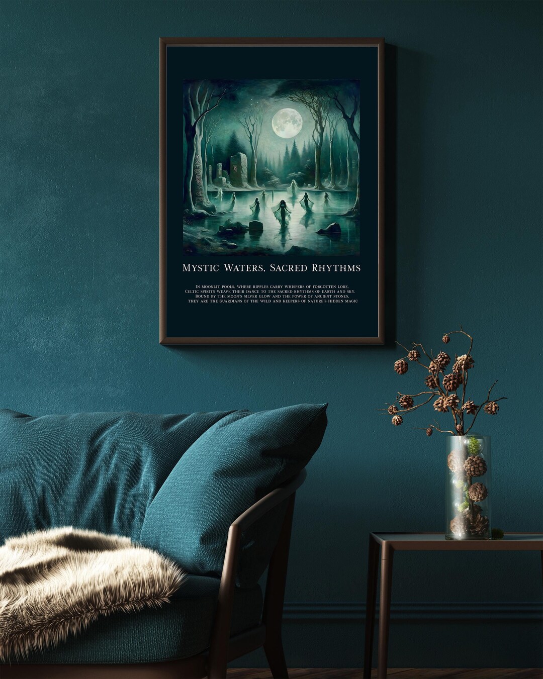 Celtic Water Spirits Art Print: Druid Dance, Pagan Solstice - Etsy