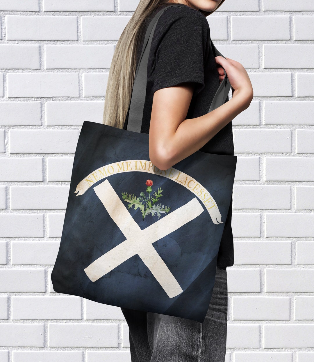 Jacobite Flag Tote Bag, 3 Sizes, Ogilvy, Battle of Culloden, Scottish ...