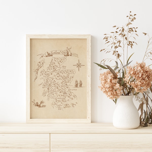 Outlander Lallybroch Map - Etsy