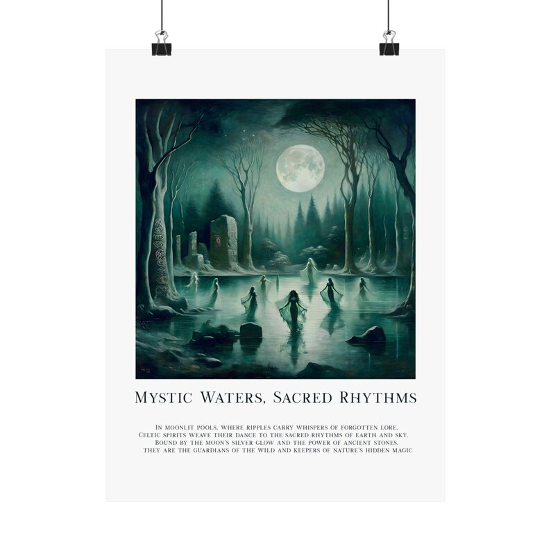 Celtic Goddess Art Print: Mystic Waters Druid Dance Poster - Etsy