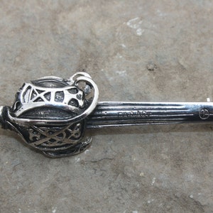 Men's Scottish Sword Kilt Pin, Hand Cast Pewter, Jacobite, Basket Hilt ...